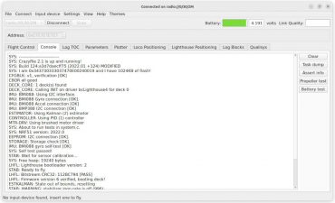 Debug Tools in the Client Console Tab | Bitcraze